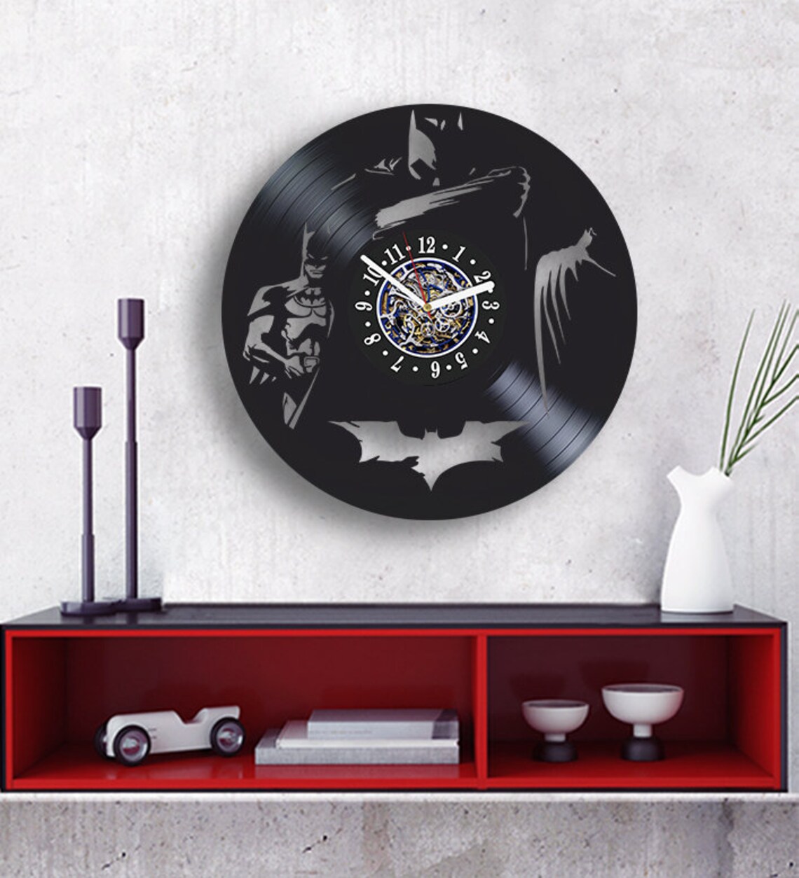 The Dark Knight Vinyl Record Large Clock DC Comics Hero - Etsy