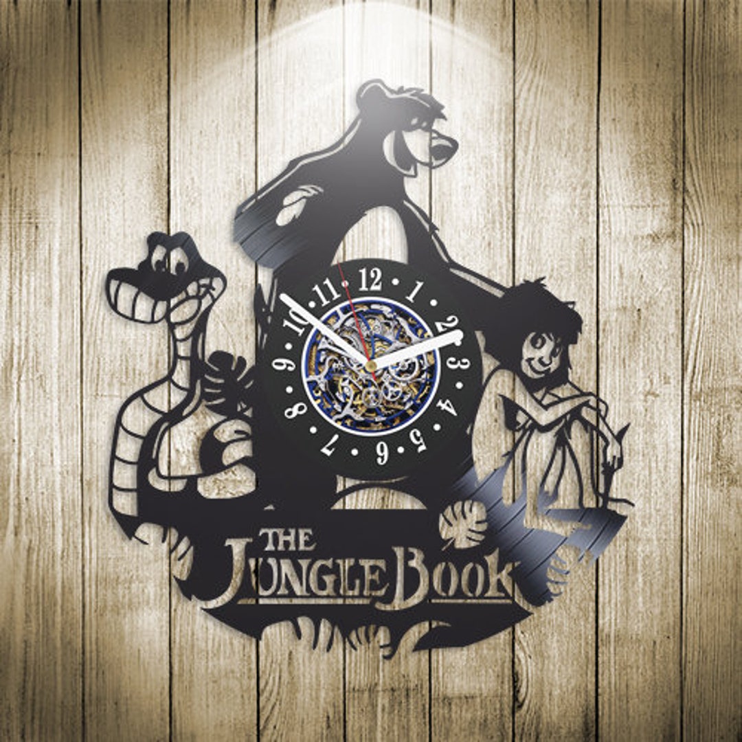 The Jungle Book Vinyl Record Handmade Wall Clock Disneyland Decorations ...