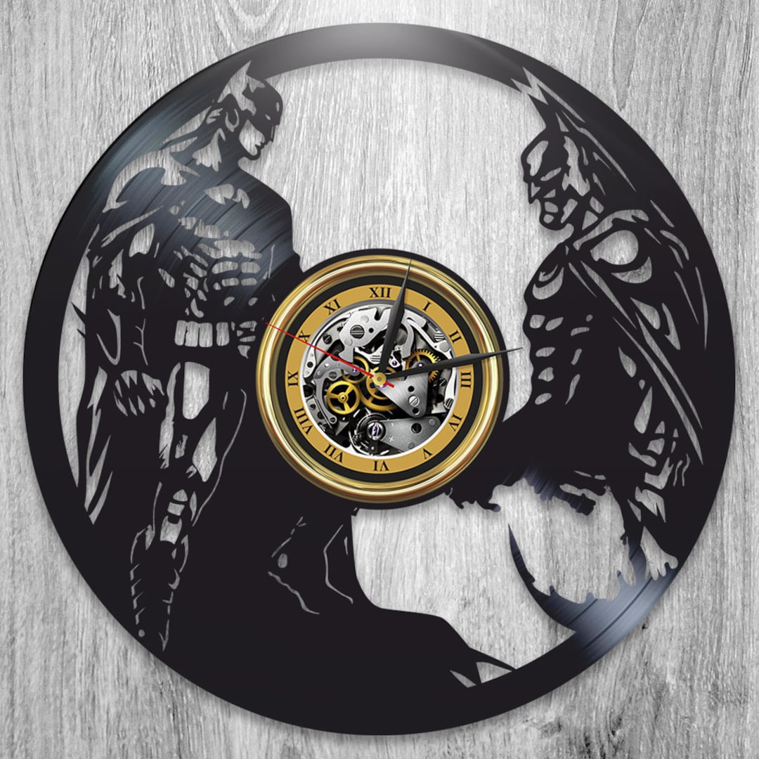 The Dark Knight Vinyl Record Laser Cut Wall Clock DC Comics Gifts ...