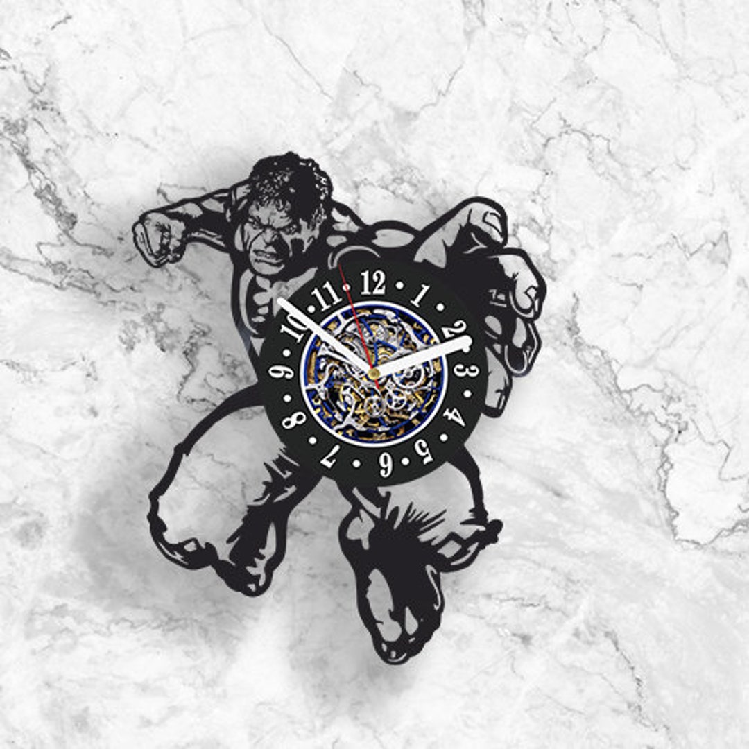 Hulk Vinyl Record Original Wall Clock Avengers Movie Fan Art Room Decor ...