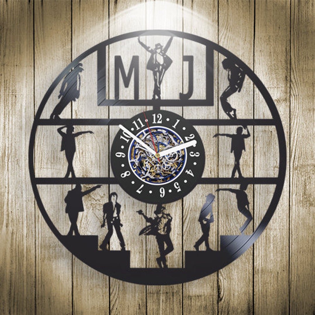 Michael Jackson Vinyl Record Round Wall Clock Music Legend Artwork ...