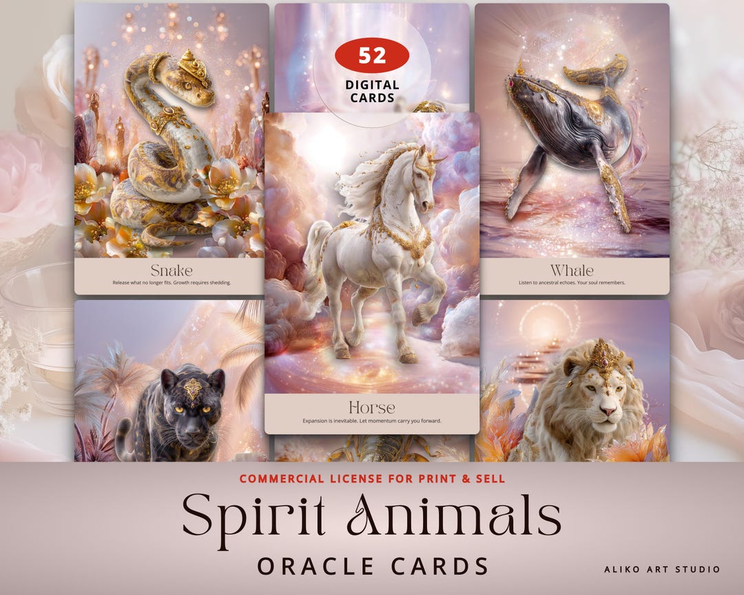 Commercial License – Spirit Animal Oracle Cards – Print & Sell Physical ...