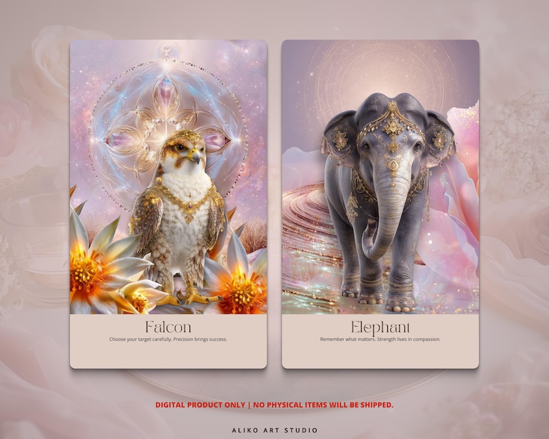 Oracle Cards Spirit Animals - Printable & Editable Spiritual Card Deck ...