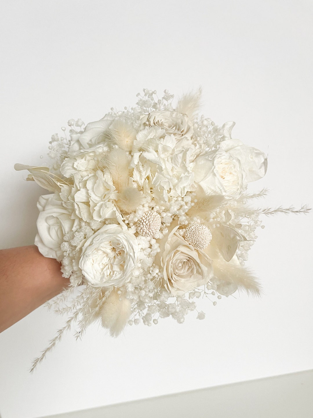 Noble Bridal Bouquet Dried Flower Bouquet Infinity Roses Preserved ...