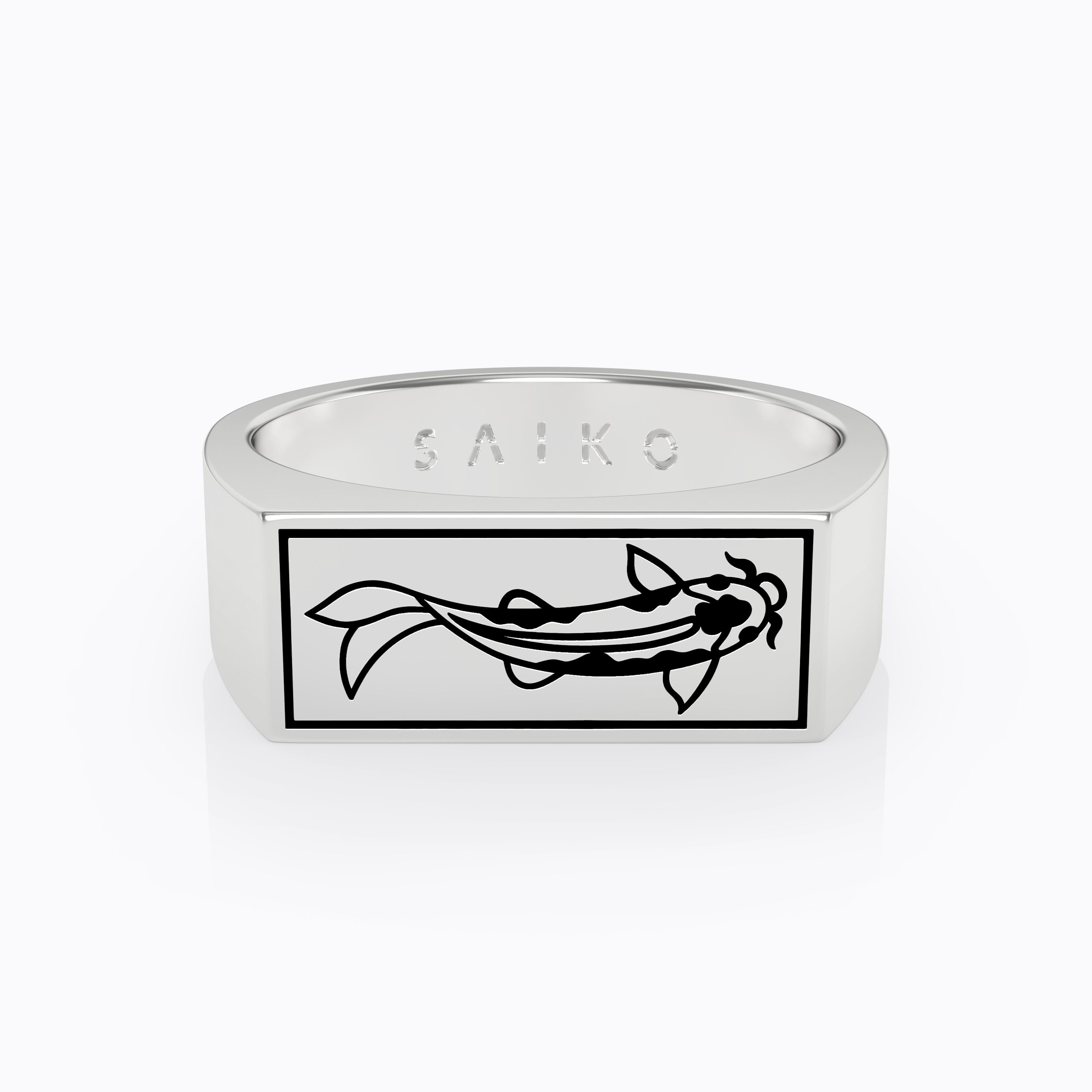 Koi Fish Signet Ring Japanese Design Tattoo Art Inspired - Etsy
