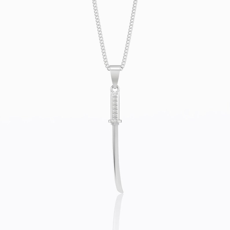 Katana Pendant Necklace, Japanese Sword Weapon, Samurai Ninja Inspired ...