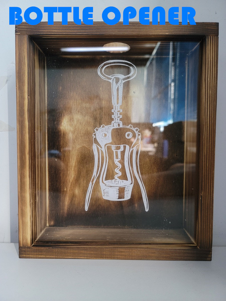 Wooden Wine Cork Box With Name Logo Beverage Wine Vino Prosecco Gin ...