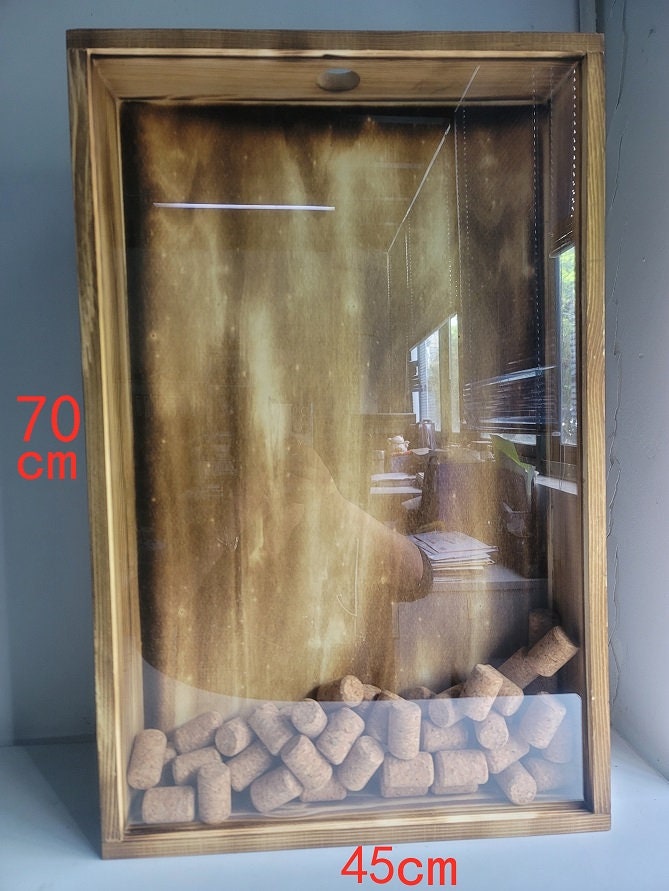 Wooden Wine Cork Box With Name Logo Beverage Wine Vino Prosecco Gin ...