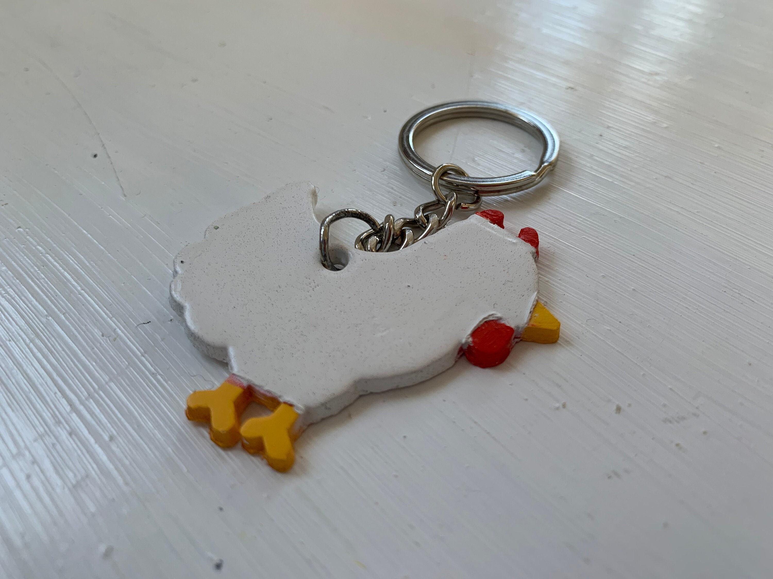 Chicken Custom Keyring, 3d Print Stl File, 3d Printing, Keychain ...