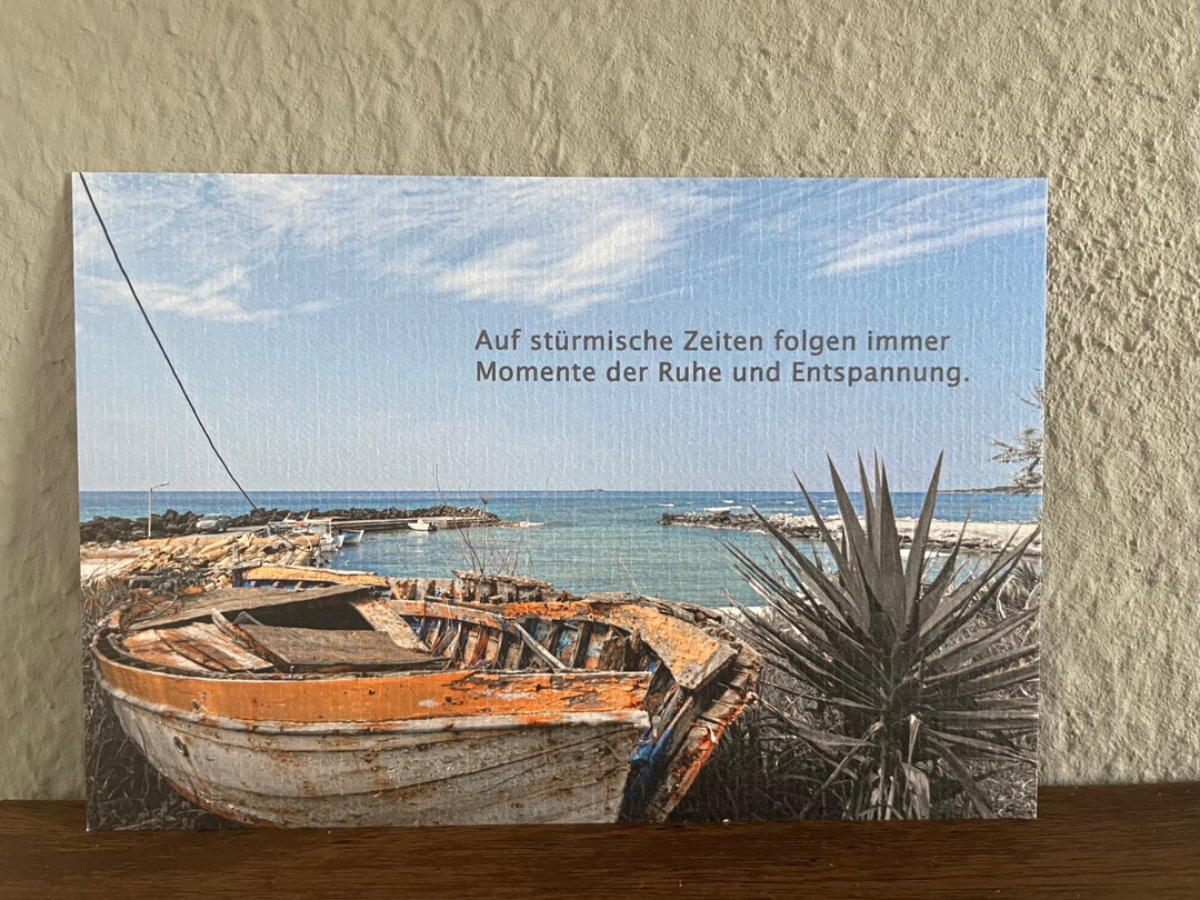 Postkarte - Grußkarte - Karte - Mut Gute Zeiten - Etsy.de