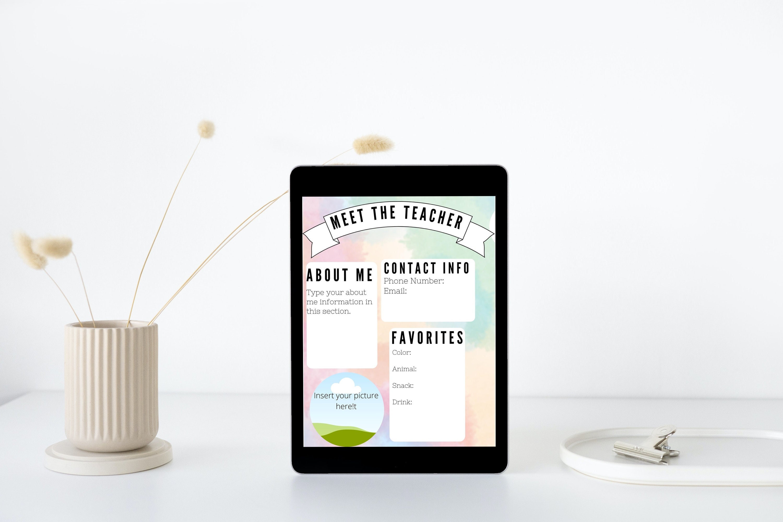 Editable, Printable Meet the Teacher Form *digital Download* - Etsy