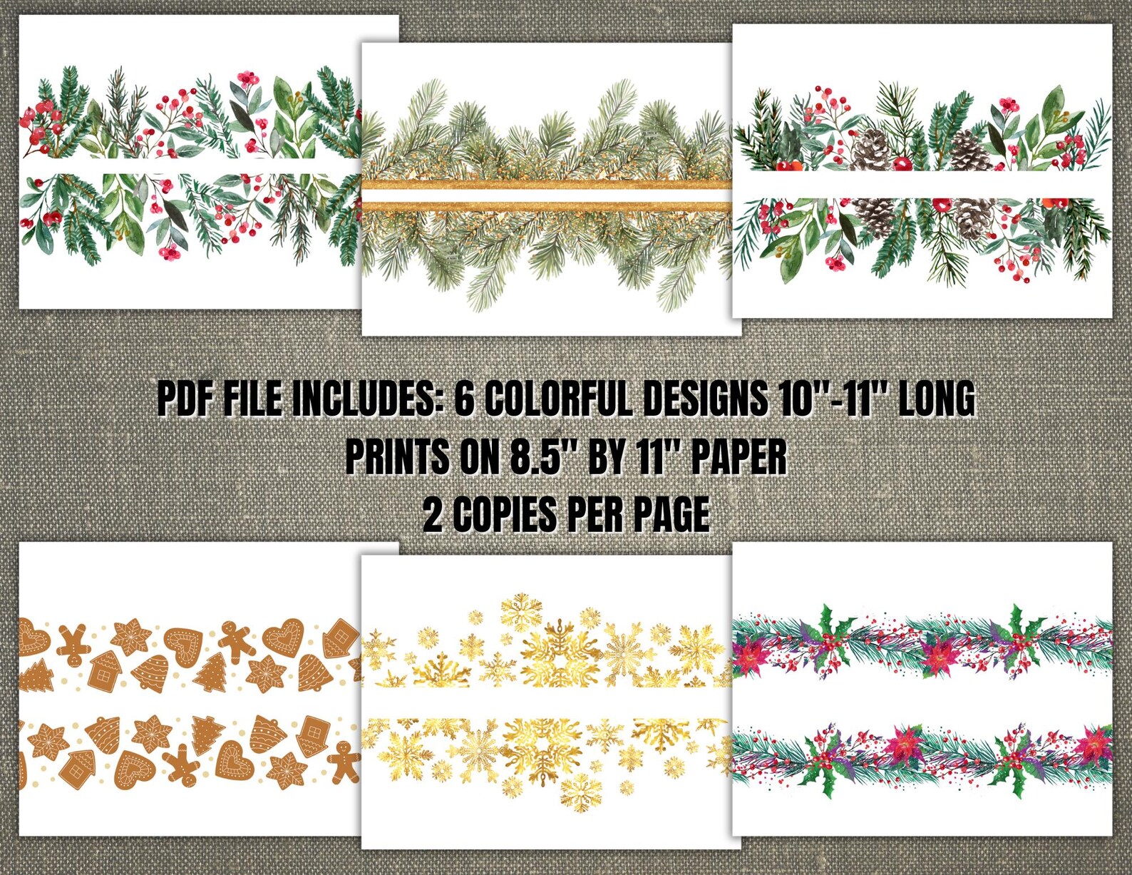 Printable Art Bulletin Board Borders, Winter Holiday Classroom Decor ...