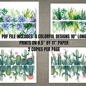 Printable Art Bulletin Board Borders, Succulents Cacti Classroom Decor ...