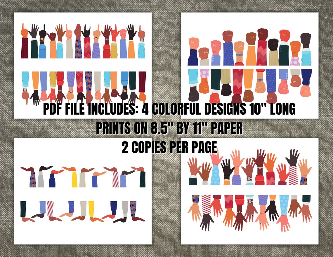 Printable Inclusive Art Bulletin Board Borders, Diversity Classroom ...