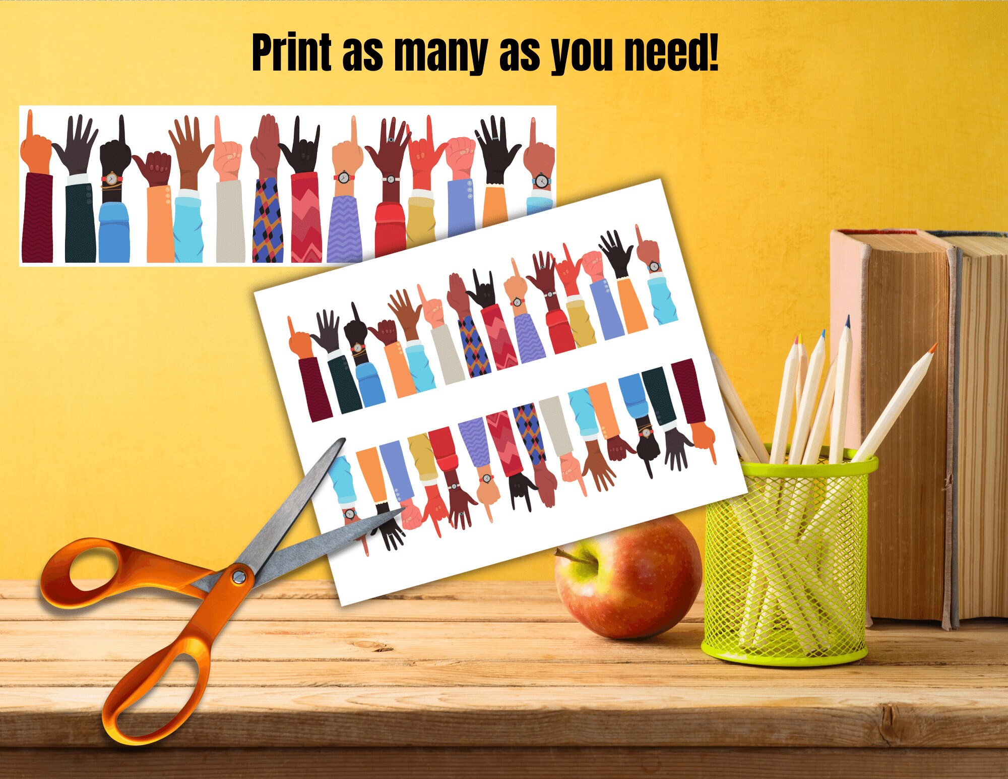 Printable Inclusive Art Bulletin Board Borders, Diversity Classroom ...