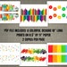 Printable Art Bulletin Board Borders, Colorful Rainbow Classroom Decor ...