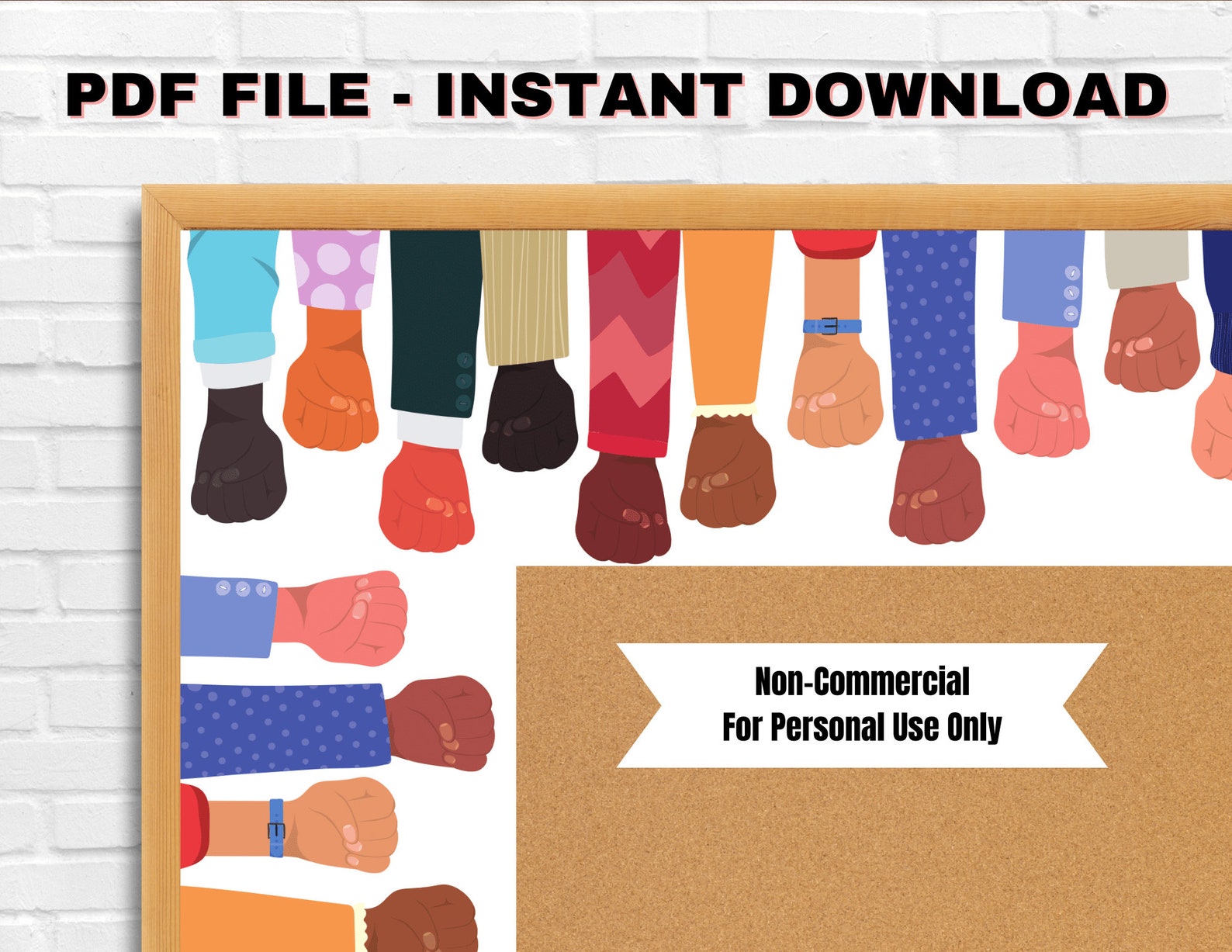 Printable Inclusive Art Bulletin Board Borders, Diversity Classroom ...