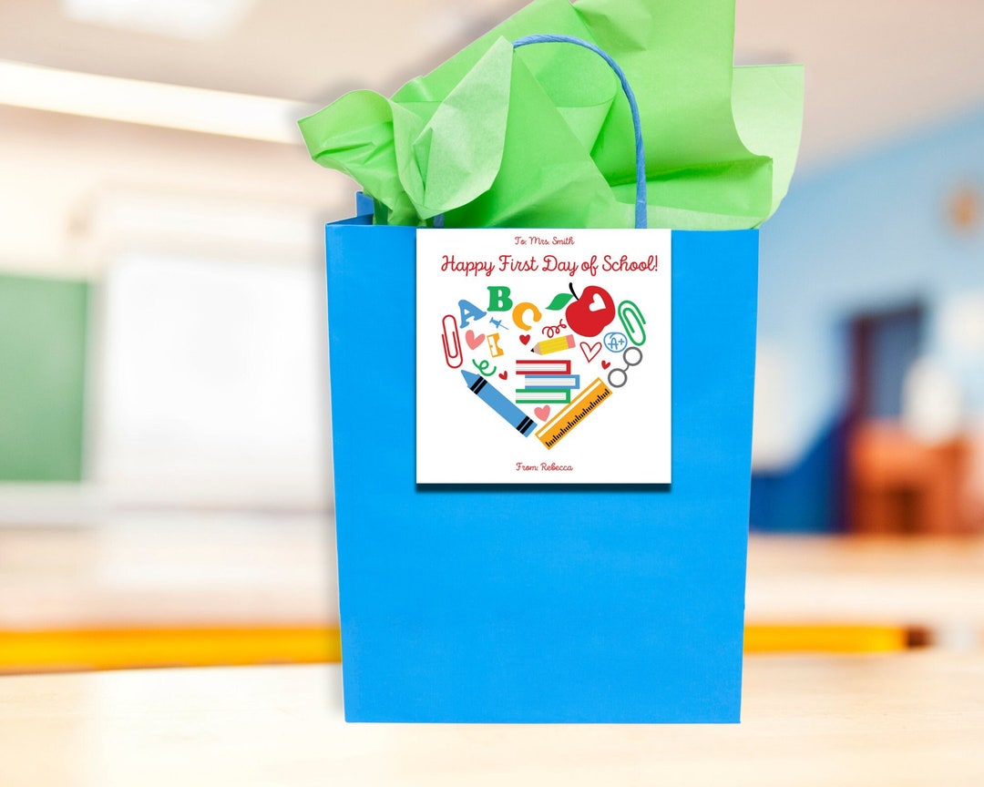 Teacher Gift Tag, Editable Canva Template, Printable, Back to School - Etsy