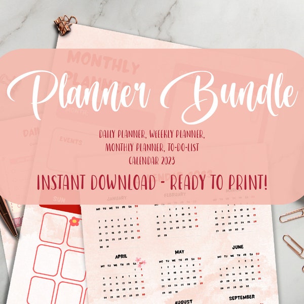 Girly Calendar - Etsy