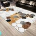 Feather and Honeycomb Patterned Carpet,honeycomb Rug,luxury Rug,modern ...
