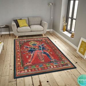 Vintage Retro Groovy Area Rug | Abstract Wavy Trippy Psychedelic Swirl ...