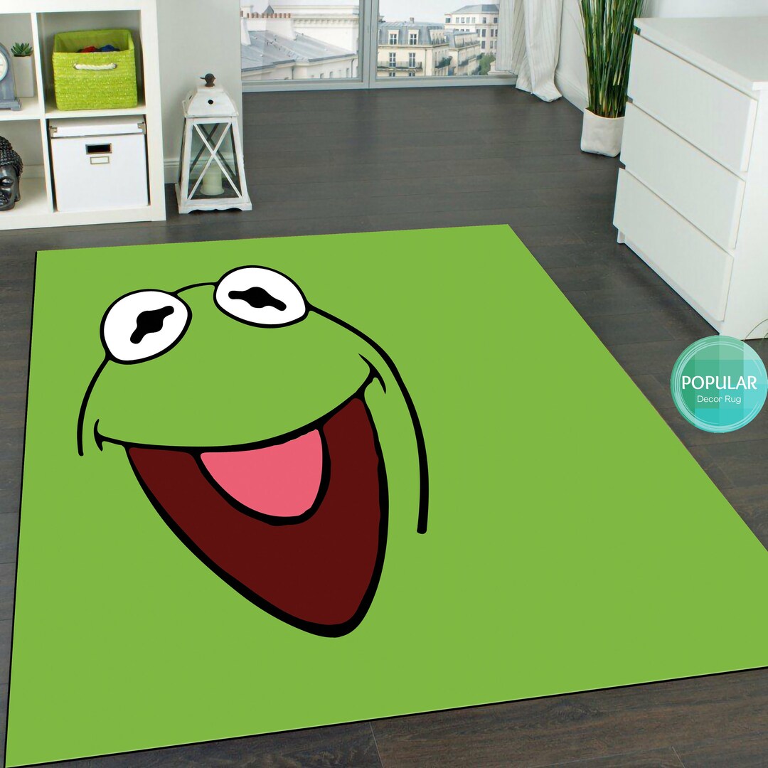 Frog Custom Kids Rug, Frog Designer Baby Rug, Cute Animals Rug, Baby ...