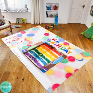 Happy Birthday Rug, Balloon Rug,happy Birthday Decor, Birthday Gift ...