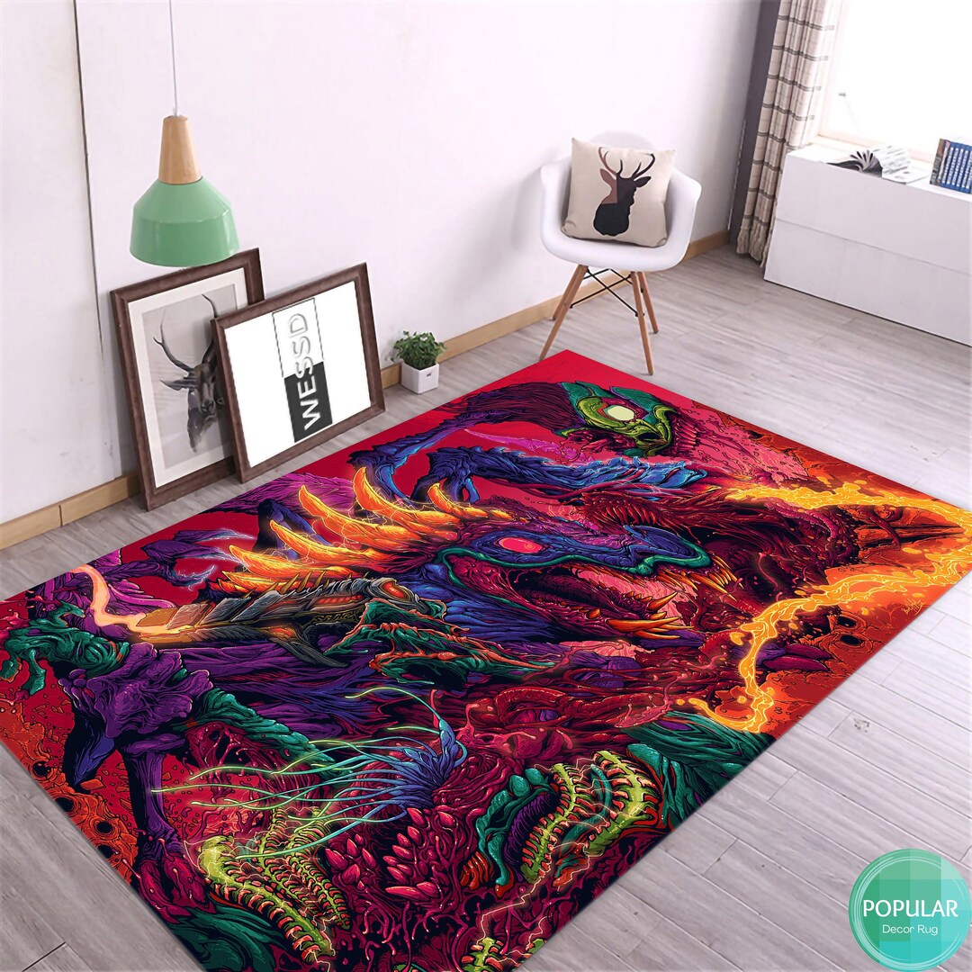Rainbow Dragon Rug, Draco Mat, Wyvern Carpet, Fantastic Runner ...