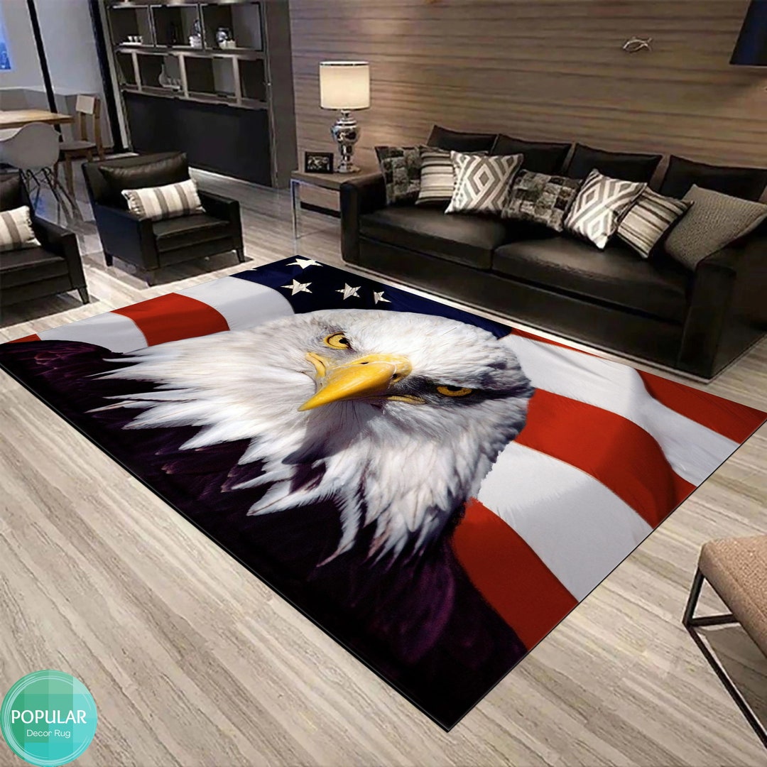 American Eagle Flag Area Rug American Flag Rug American Flag - Etsy