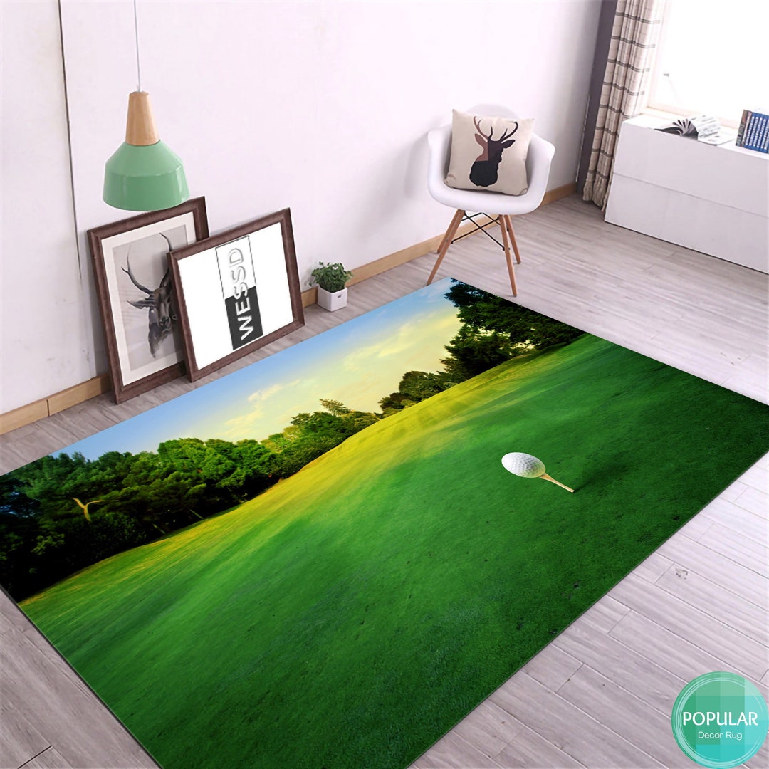 Golf Ball, Sport Rug, Large Area Rug, Home Decor Rug, Living Room Rug ...