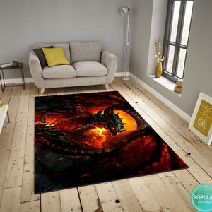 Dragon Mat, Draco Carpet, Wyvern Runner, Fantastic Rug, Illustration ...