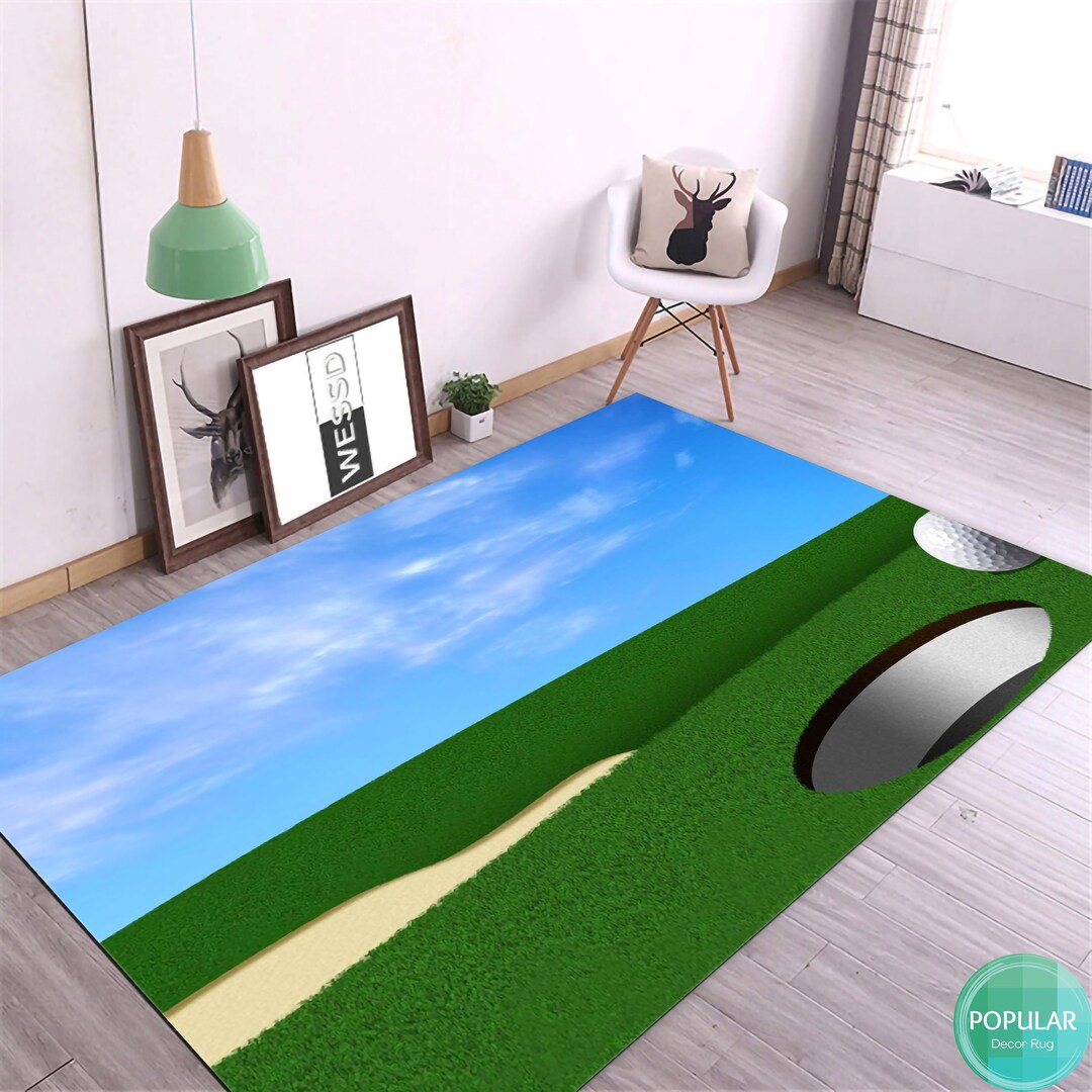 Golf Ball, Sport Rug, Large Area Rug, Home Decor Rug, Living Room Rug ...