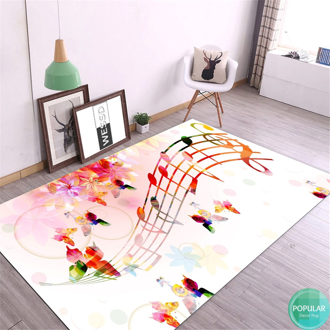 Music Mat, Musical Note Carpet, Song Lover, Modern Rugs, Record Rug ...