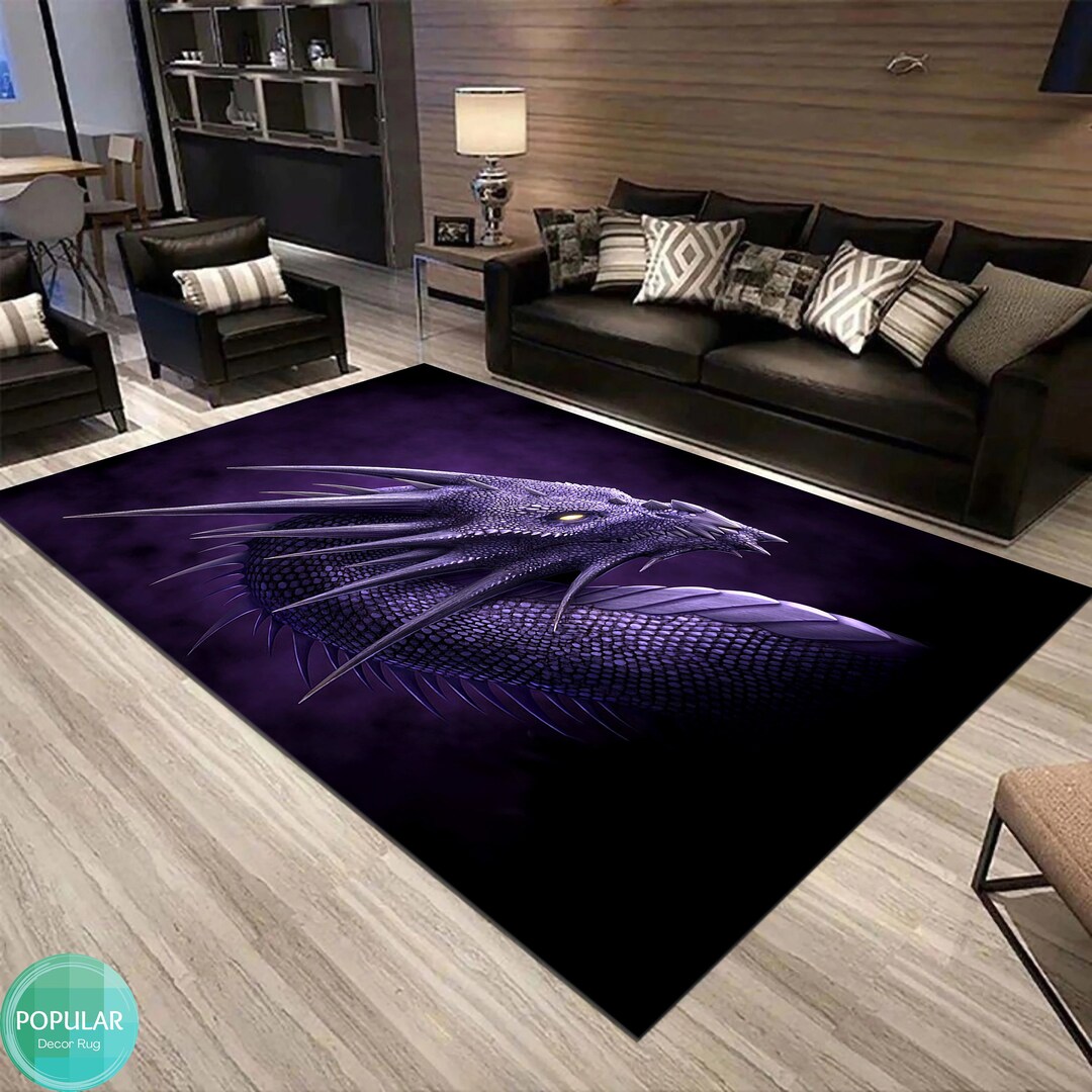 Purple Draco Mat, Dragon Rug, Wyvern Runner, Fantastic Carpet ...