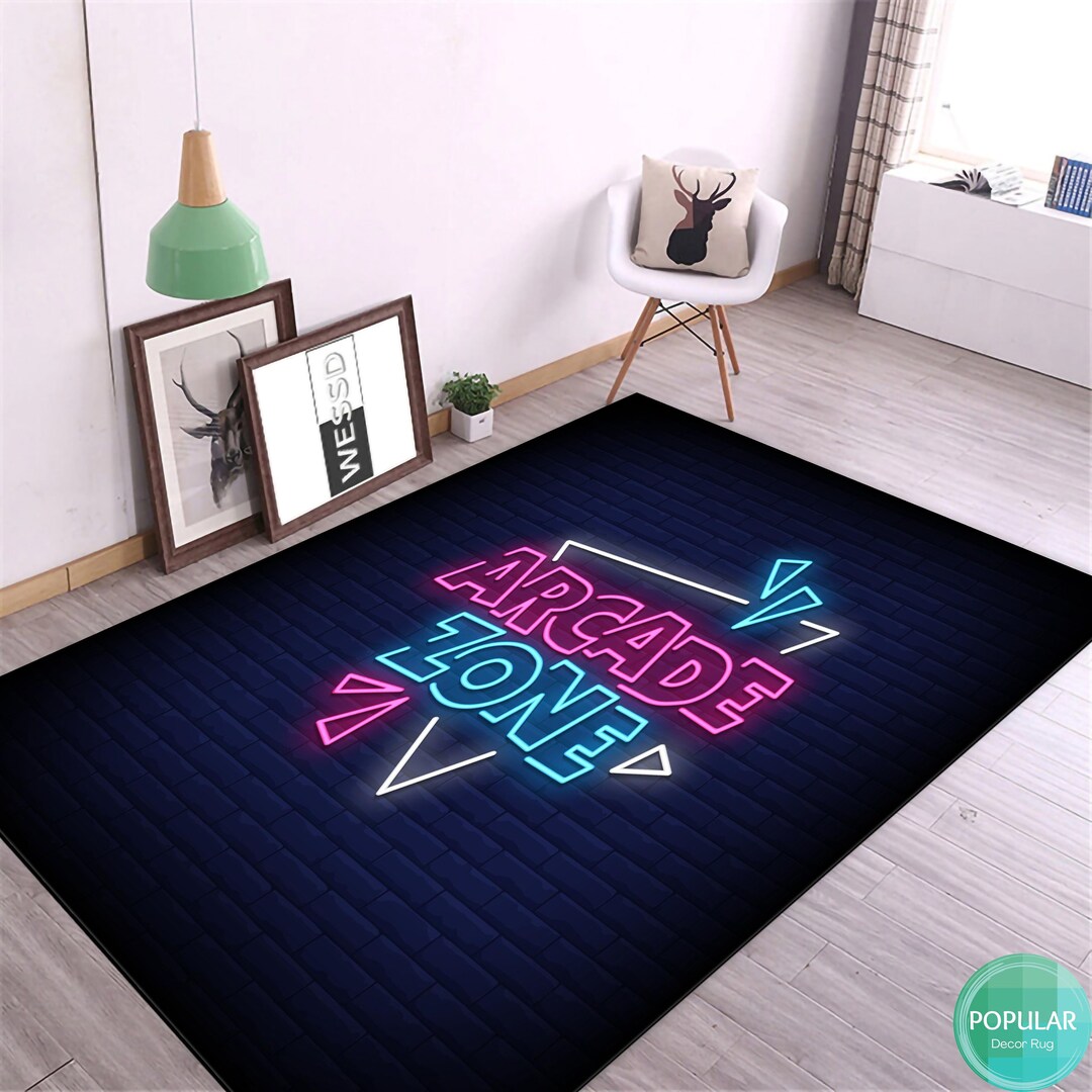Cosmic Angels 80S Arcade Carpet, Nintendo Room Decor, Arcade Cabinet ...