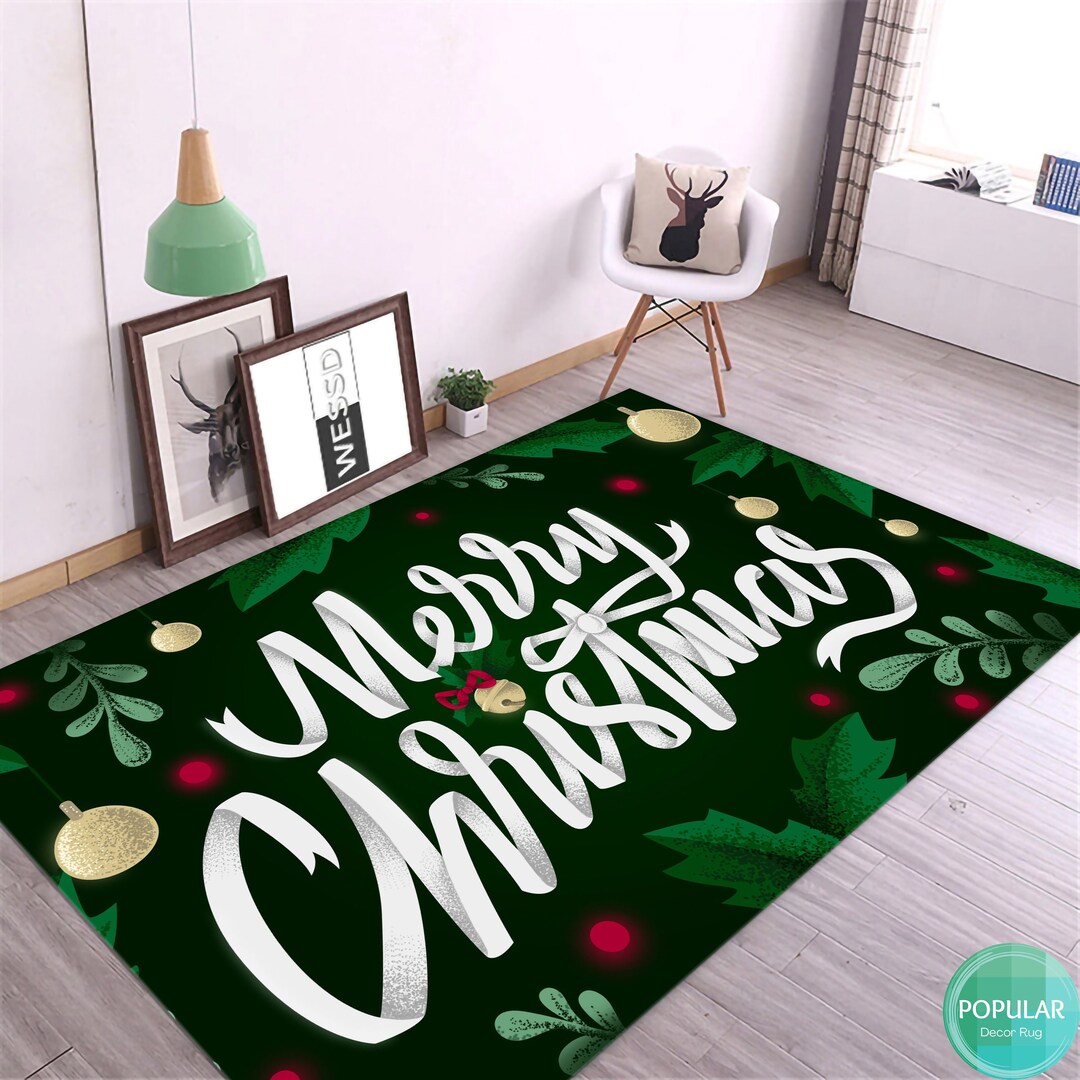 Noel, 2025, Merry Christmas Rug, Christmas Santa Claus and Snowmain Rug ...