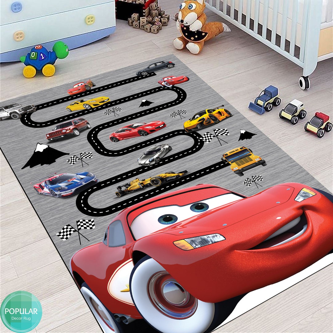 Personalized Play Rug for Kids, Custom Mat for Children, Kids Car Rug ...