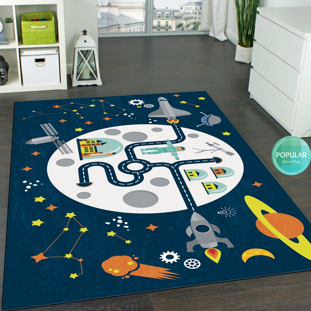 Airplane Rugs, Sky Themed Rugs, Kids Room Rug, Minimalist Rug, Designer ...