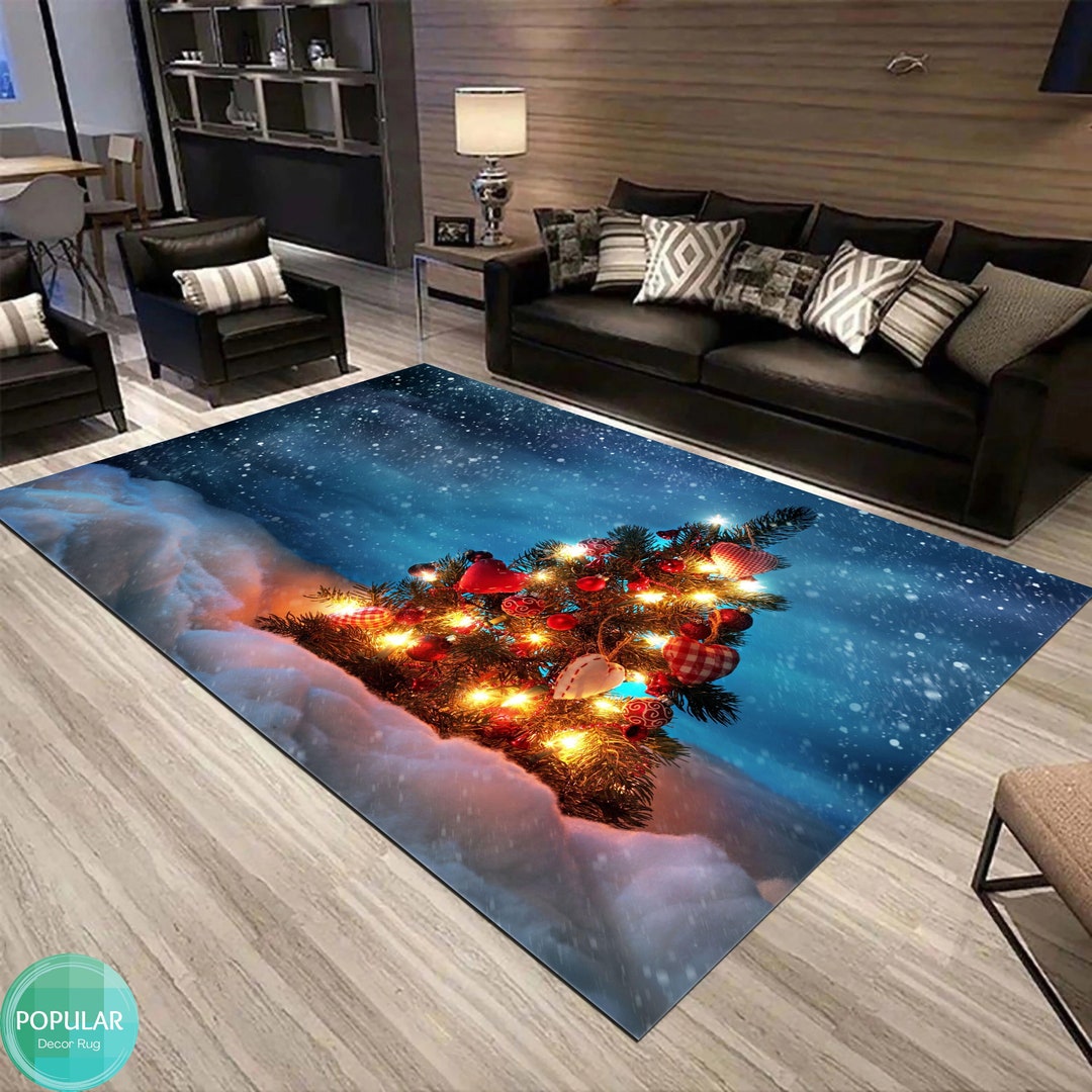 Noel, 2024, Merry Christmas Rug, Christmas Santa Claus and Snowmain Rug ...