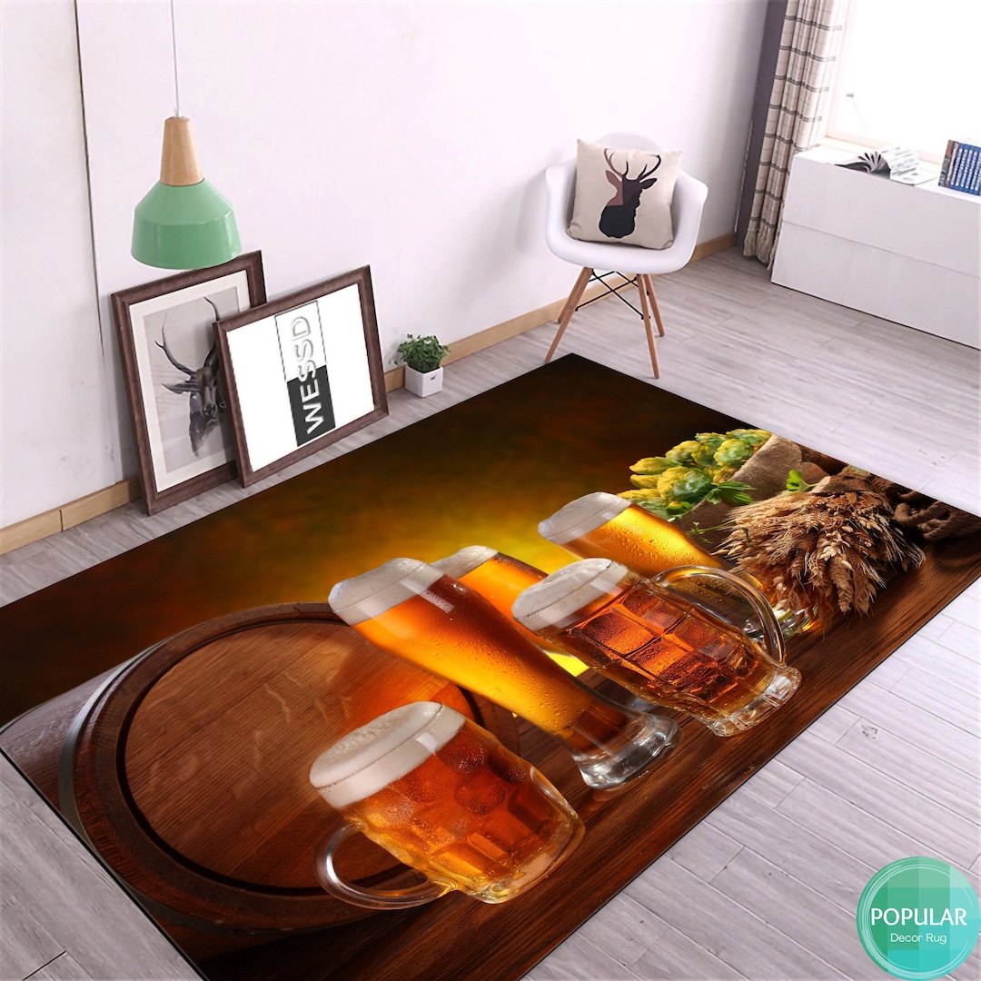 Beer Glass, Alcohol Rug, Spirits Mat, Drink Art Carpet, Wine Runner ...