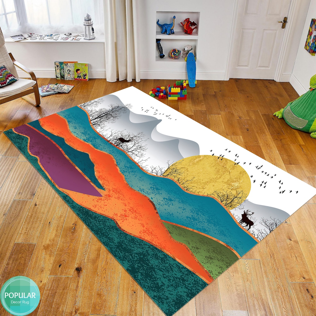 Sun Rug, Moon Rug, Astrology Rug, Sign Rug, Nursery Rug, School Rug ...