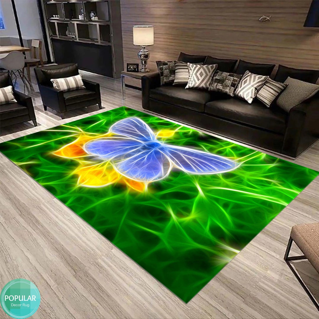 Butterfly Area Rug, Animal Mat, Design Carpet, Ikea Rug Modern Rug ...
