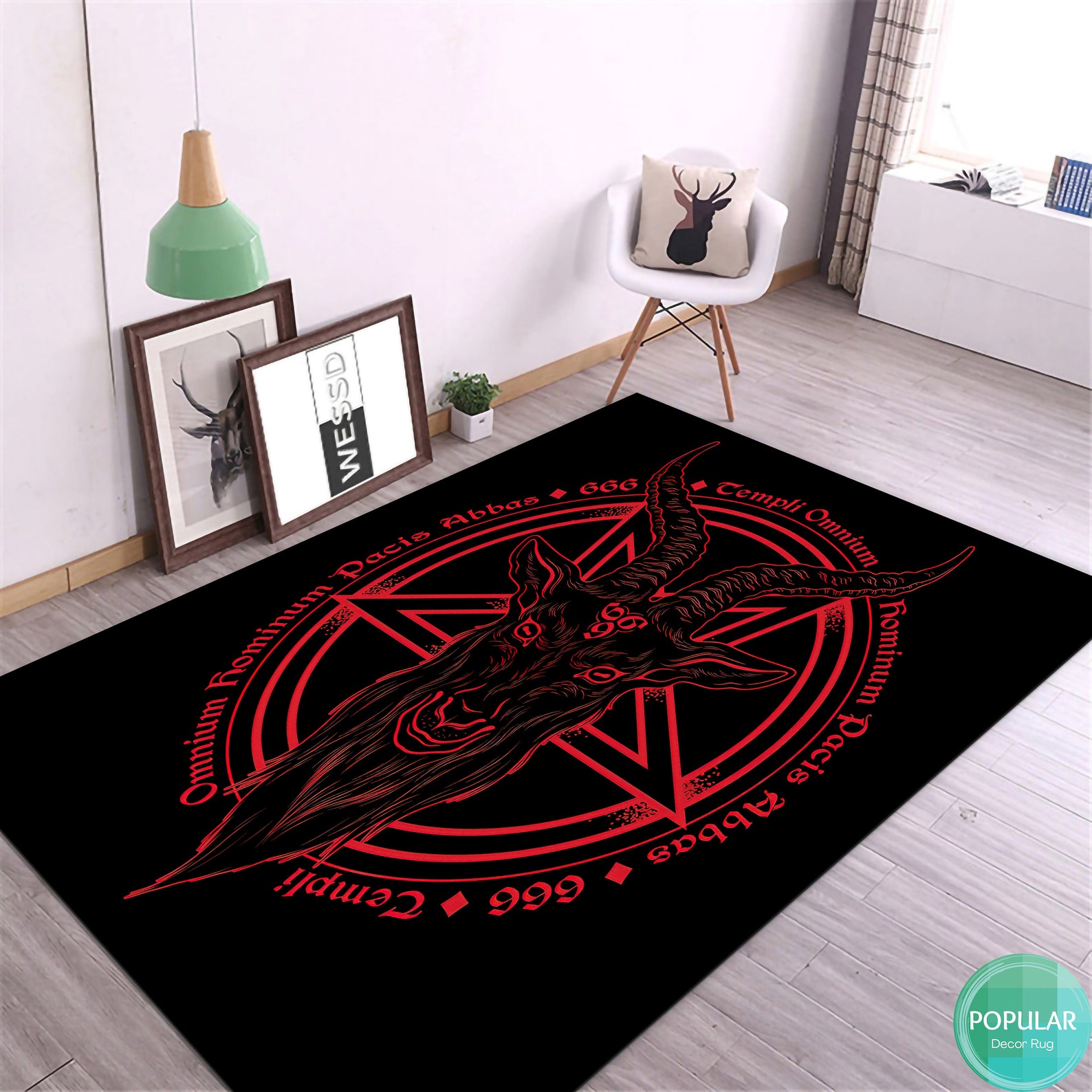 Pentagram Rug Supernatural Devil's Trap Rug Pentacle - Etsy