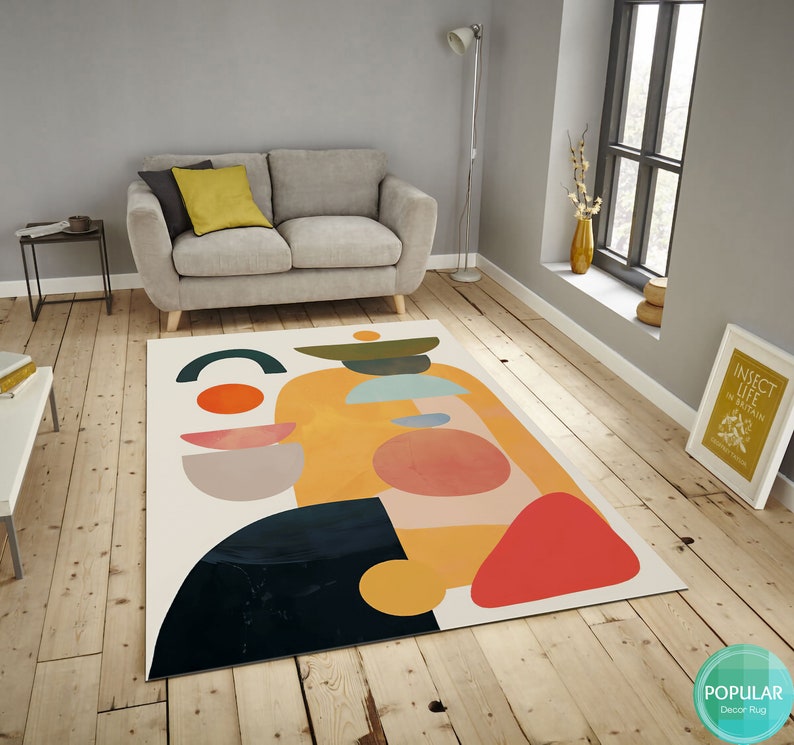 Silky Soft Rug Modern Abstract Rug Minimalist Rug Nordic - Etsy