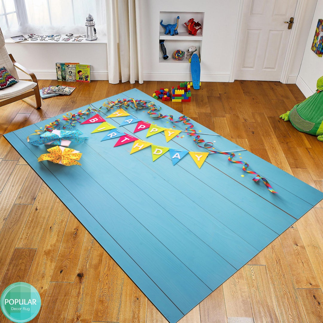 Happy Birthday Rug, Happy Birthday Decor, Birthday Gift, Party Decor ...