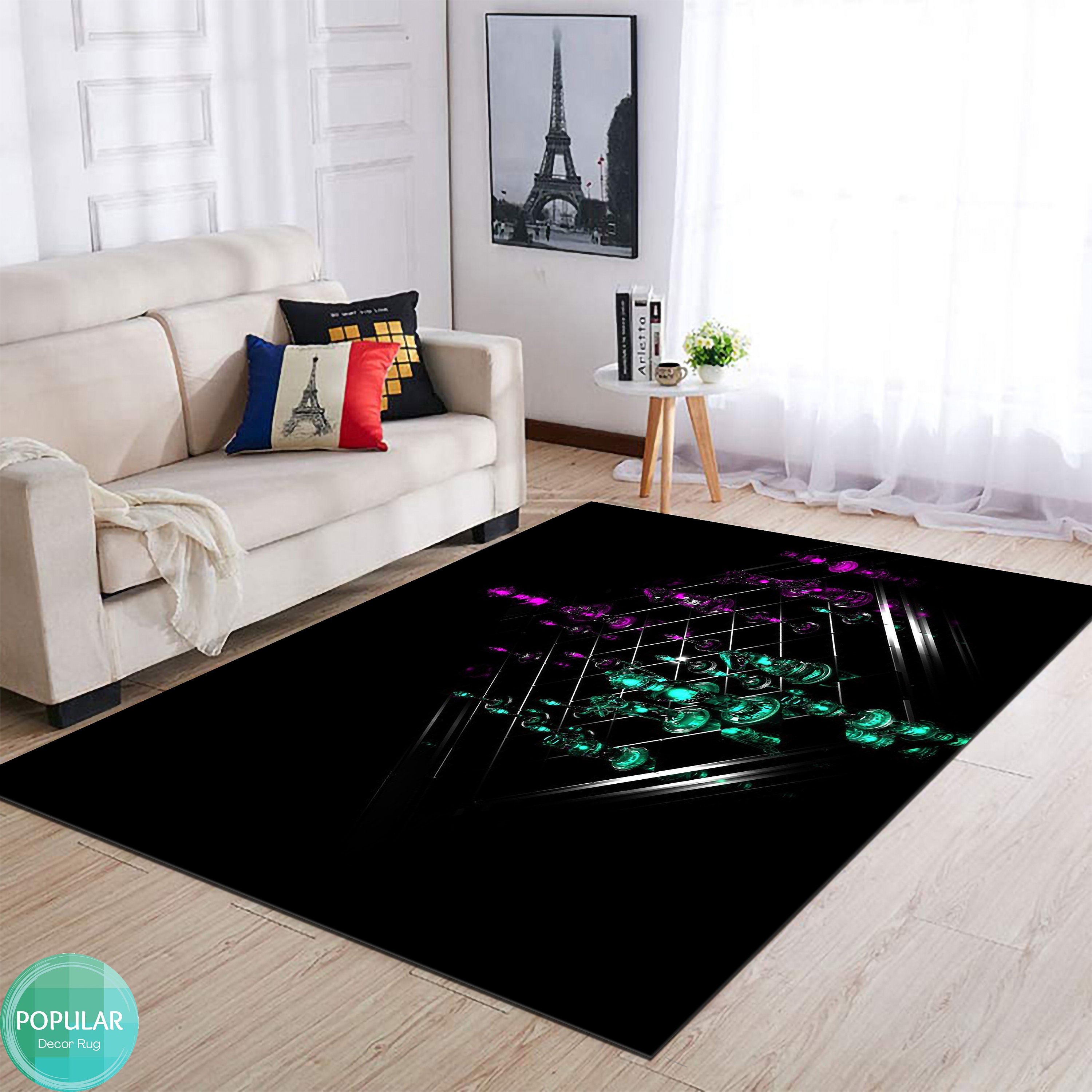 Black Chess Mat, Chess Rug, Game Carpet, Gaming Runner, Chess Game Gift ...