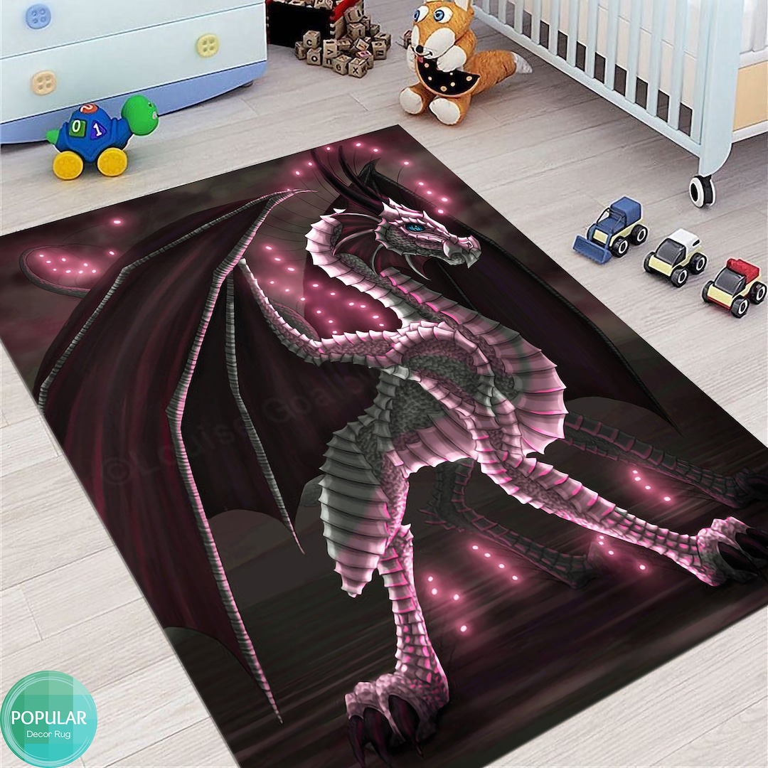 Dragon Carpet,draco Mat, Wyvern Rug, Fantastic Runner, Illustration Mat ...