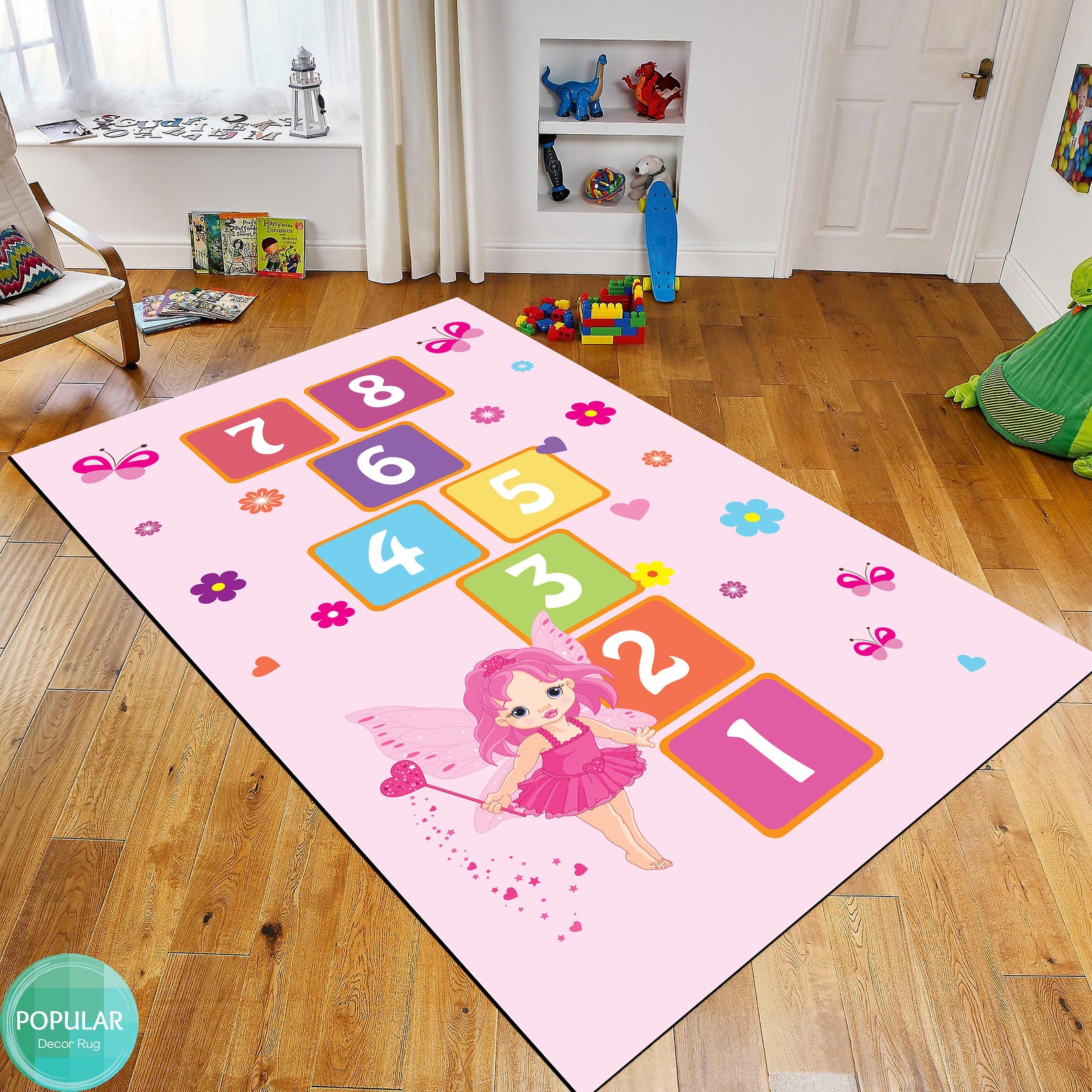 Pink Designer, Baby Room, Numbers Art, Teaching Rug, Instructive Mat ...