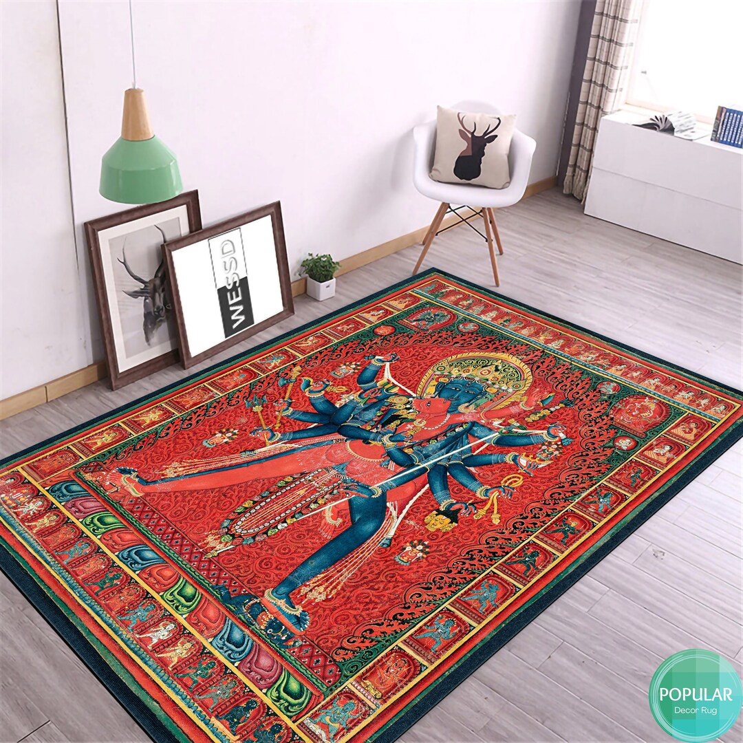 Vintage Retro Groovy Area Rug | Abstract Wavy Trippy Psychedelic Swirl ...