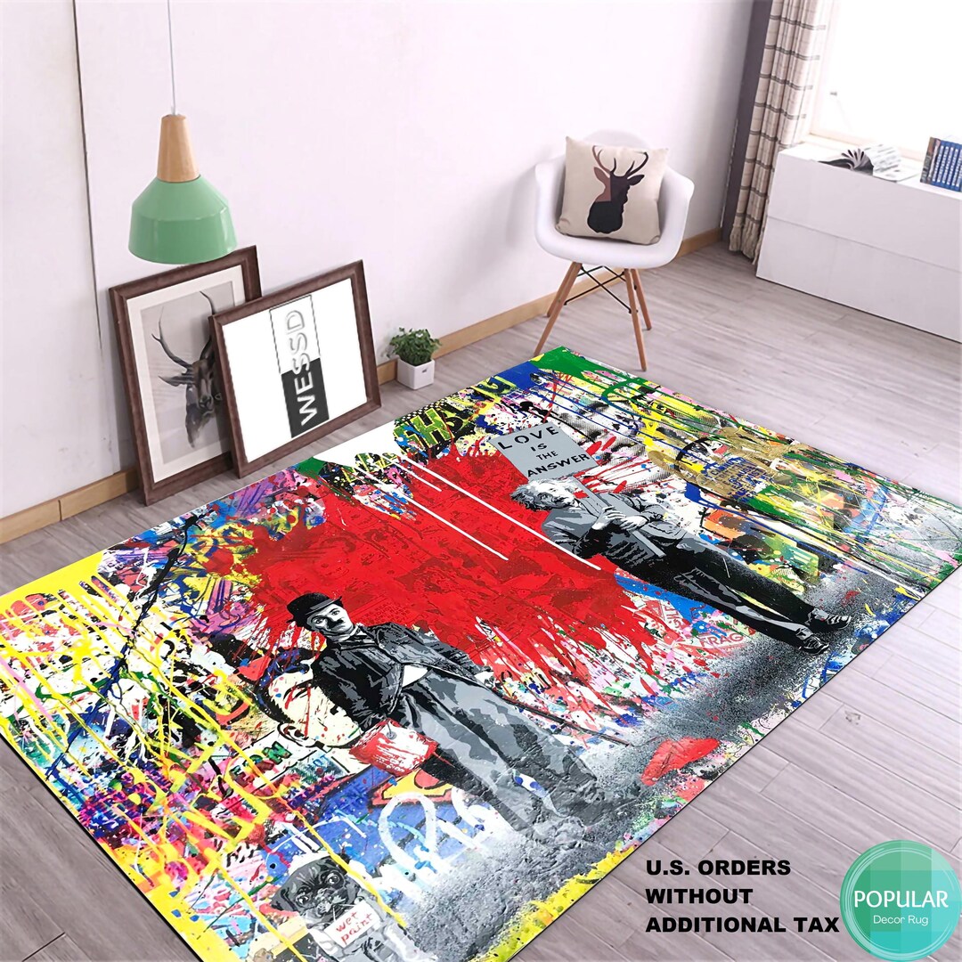 Pop Art Graffiti Rug, Artist Style Rug, Area Rug,abstract Rug,floor Mat ...